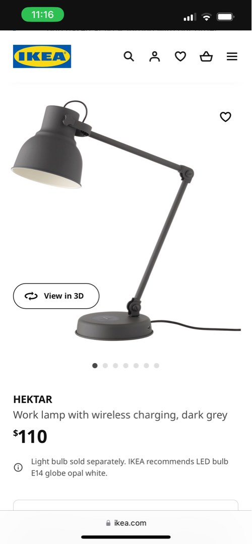 IKEA HEKTAR, Furniture & Home Living, Lighting & Fans, Lighting on Carousell