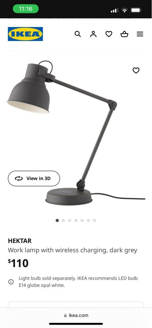 IKEA HEKTAR, Furniture & Home Living, Lighting & Fans, Lighting on Carousell