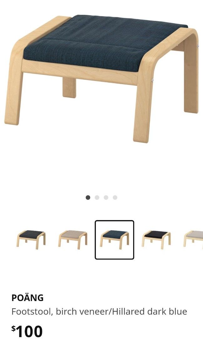 IKEA poang footstool, Furniture & Home Living, Furniture, Chairs on ...