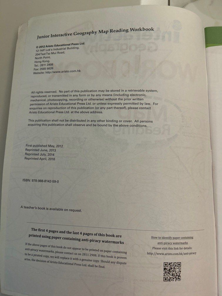 Interactive Geography Workbook Map Reading, 其他, 其他 - Carousell