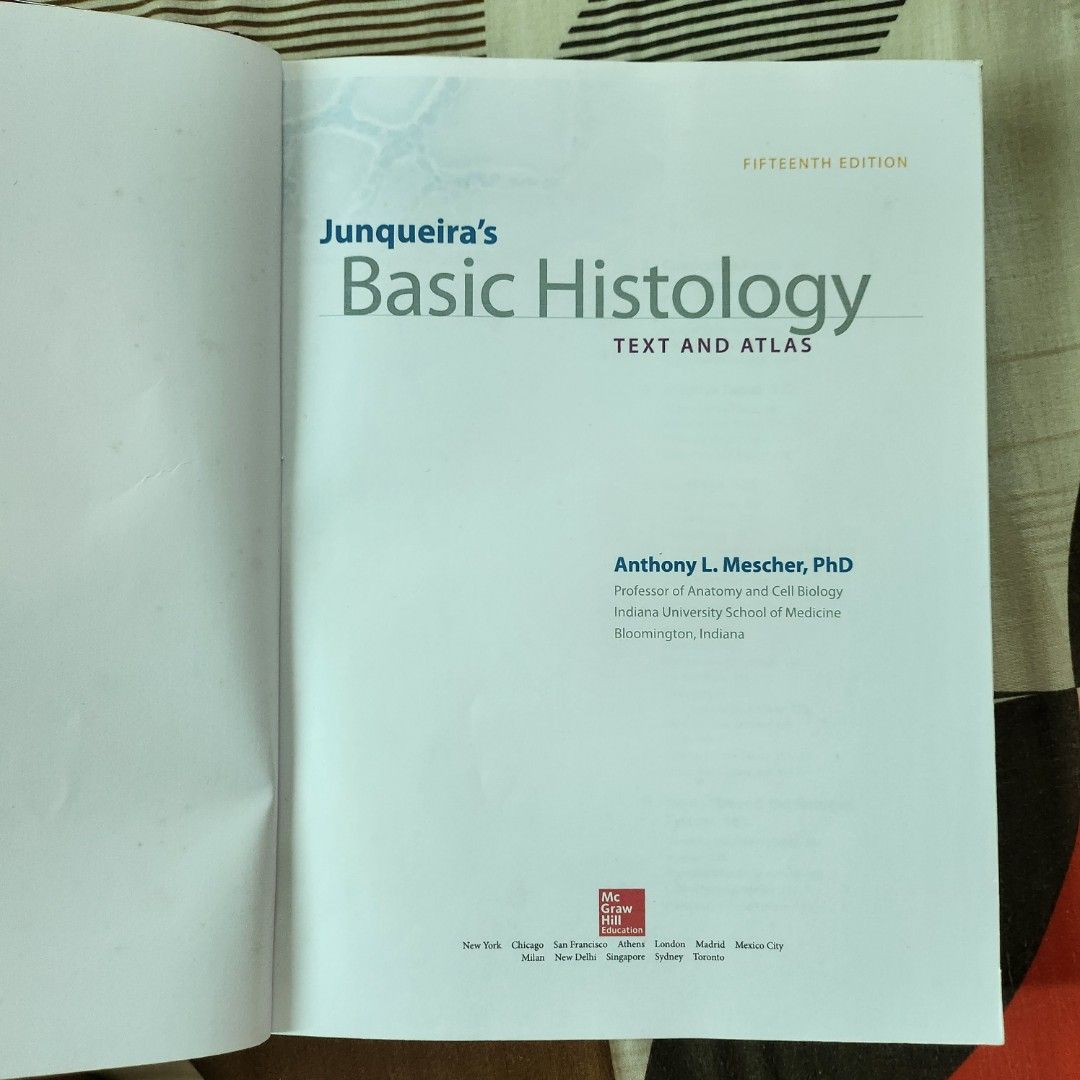 Junqueira's Basic Histology 15th edition Hardbound Reprint, Hobbies ...