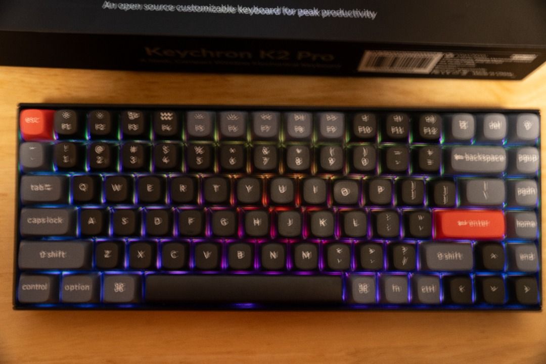 Keychron K2 Pro blue switch RGB backlight, Computers & Tech, Parts ...