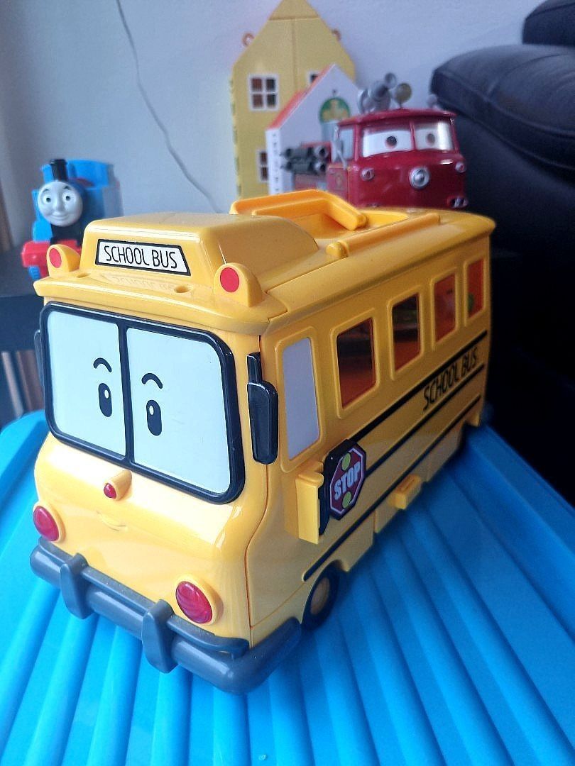 Kids bus toys thomas & train robocar poli educational toy, Hobbies ...