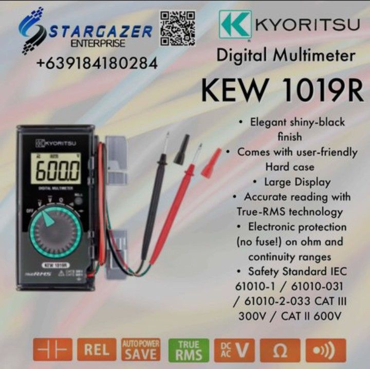 Kyoritsu KEW 1019R Digital Multimeter TRUE RMS, Commercial & Industrial ...