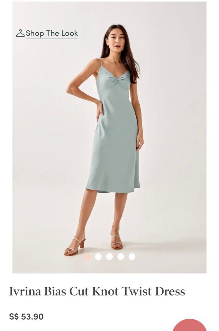 lb ivrina bias cut know twist dress, Women's Fashion, Dresses & Sets ...