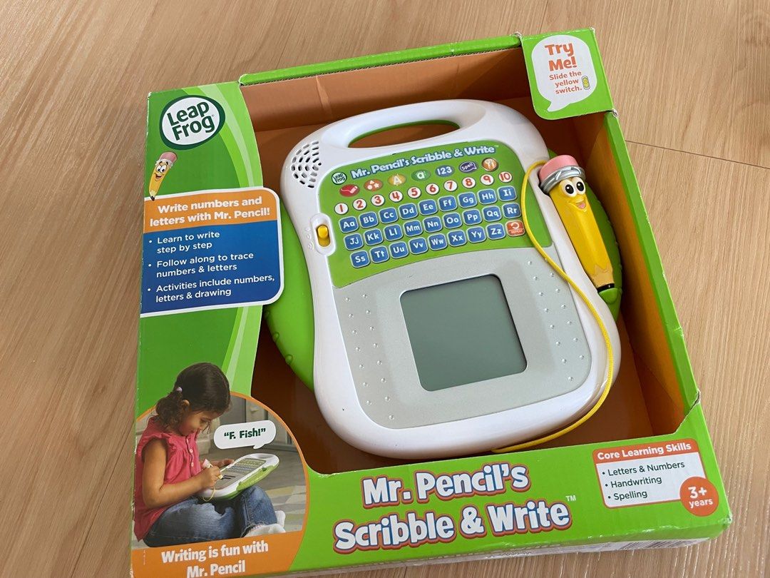 LeapFrog Mr Pencil’s scribble & write (with box), Babies & Kids, Infant ...