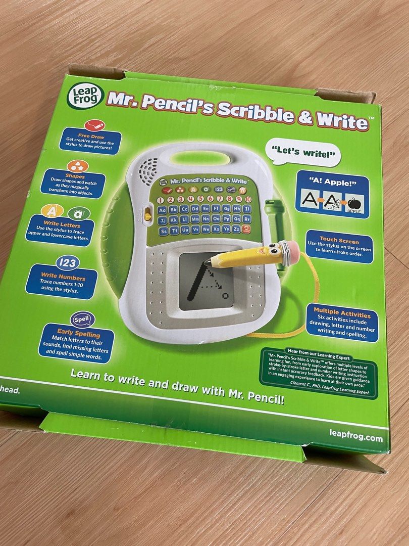 LeapFrog Mr Pencil’s scribble & write (with box), Babies & Kids, Infant Playtime on Carousell