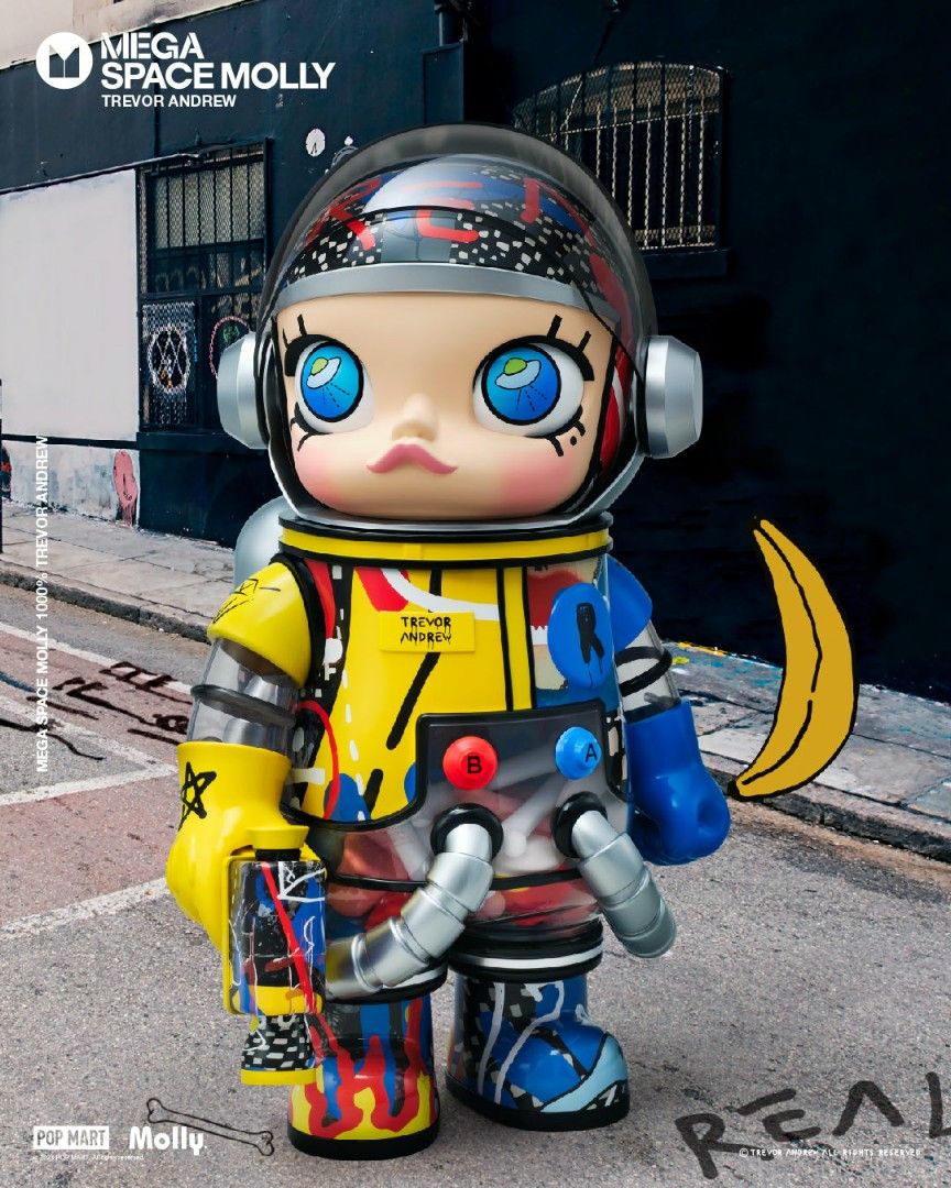 [LIMITED EDITION POPMART] POPMART MEGA SPACE MOLLY 1000% TREVOR ANDREW ...