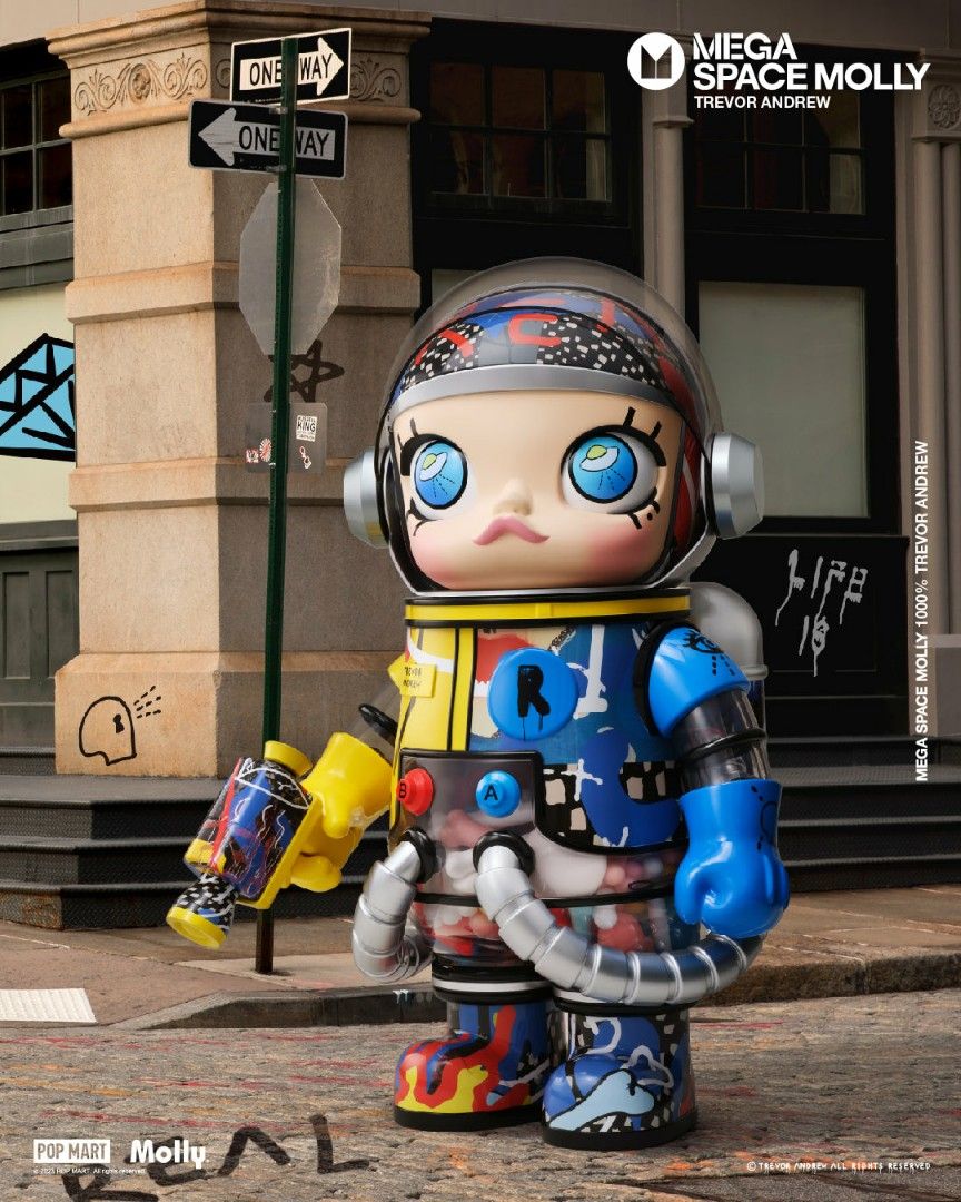 [LIMITED EDITION POPMART] POPMART MEGA SPACE MOLLY 1000% TREVOR ANDREW ...
