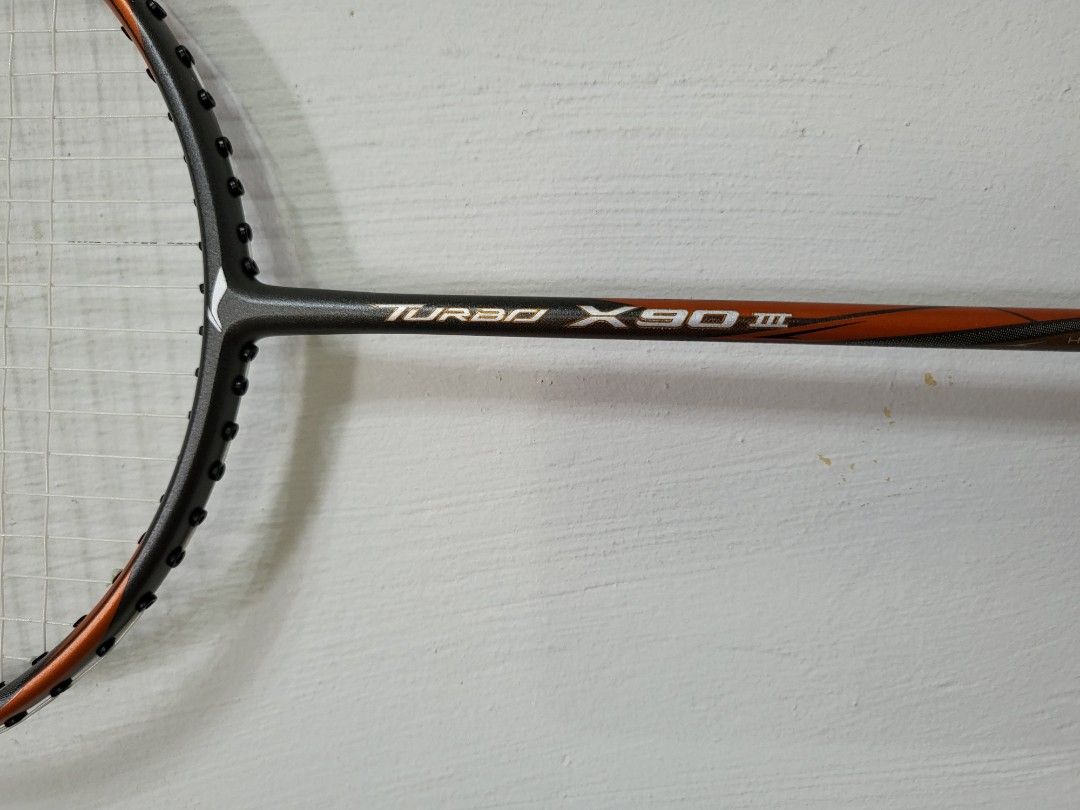 Lining Badminton Racket Turbo x90 III, Sports Equipment, Sports & Games ...