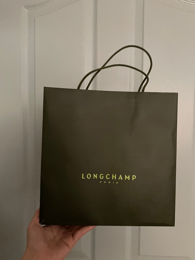 Longchamp paper bag (small), Luxury, Bags & Wallets on Carousell