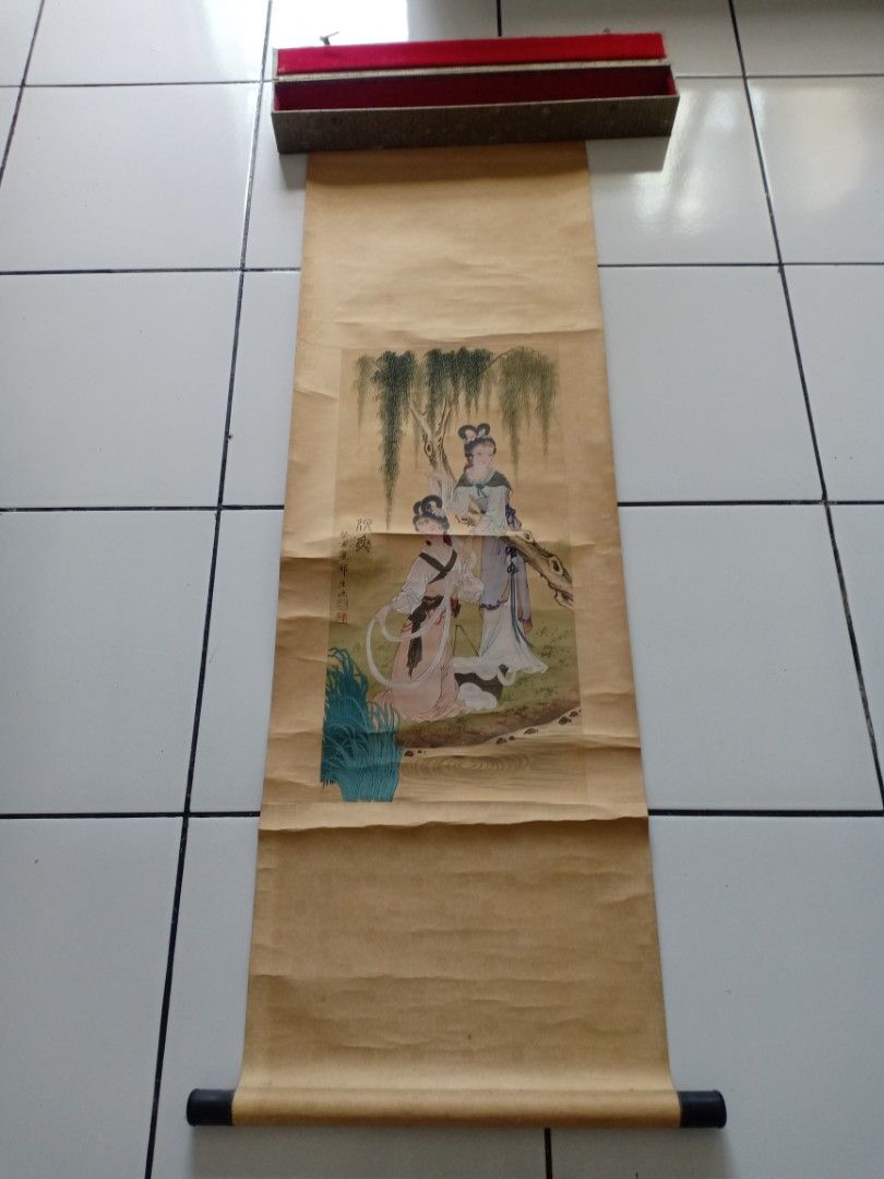 Lukisan dua putri cina, Antik, Lainnya di Carousell