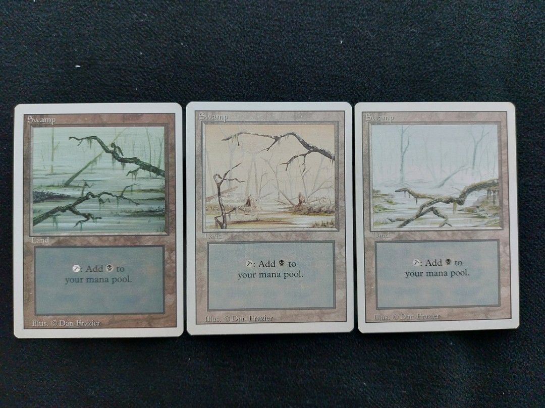Magic The Gathering MTG. Revised 3rd Edition basic lands. Vintage 1994 ...