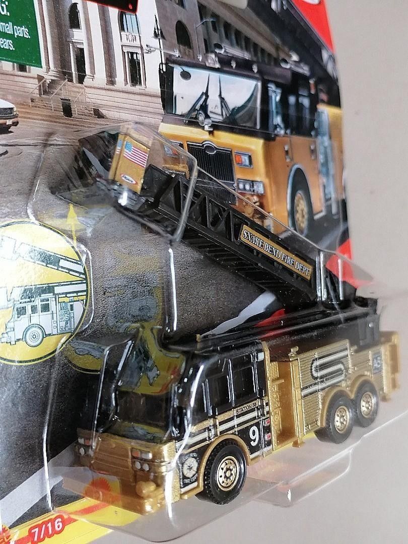 Matchbox 2021 Working Rigs 7/16 Pierce Velocity Aerial Platform Fire Truck - Mataflake Gold and ...