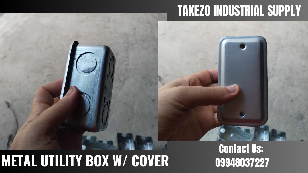 Metal Utility Box w/ Cover, Commercial & Industrial, Construction Tools ...