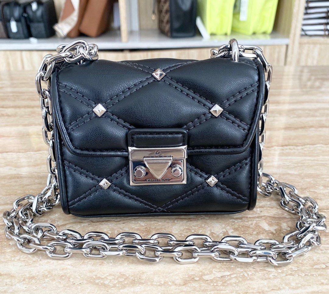 Michael Kors Serena Micro Flap Xbody Black *Size 12 x 5 x 10cm* ️BACA ...