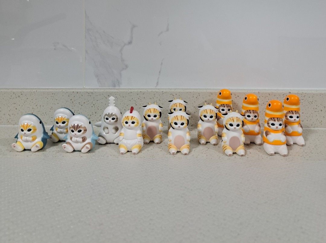 mofusand cat mini figurines, Hobbies & Toys, Toys & Games on Carousell