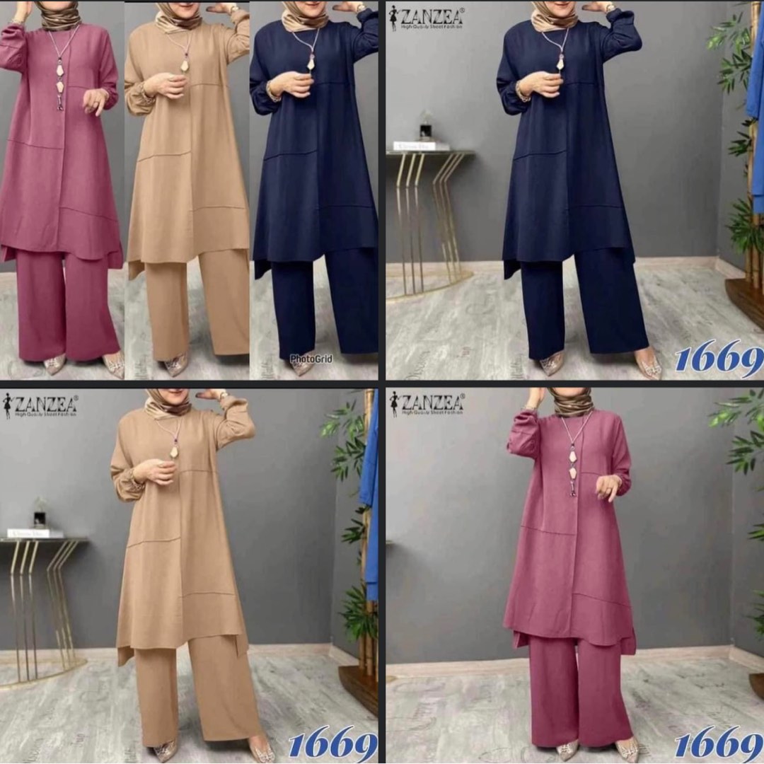 Muslimah Set (Tops and Bottoms), Women's Fashion, Muslimah Fashion ...