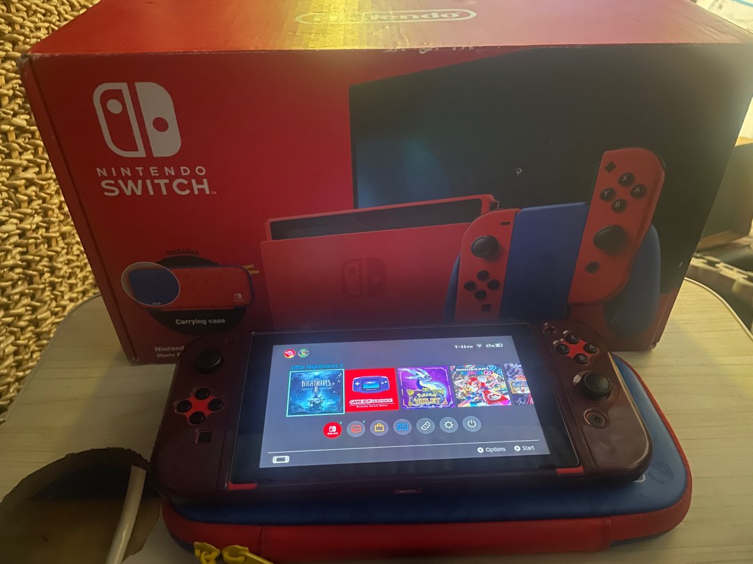 Nintendo Switch V2 Mario edition on Carousell