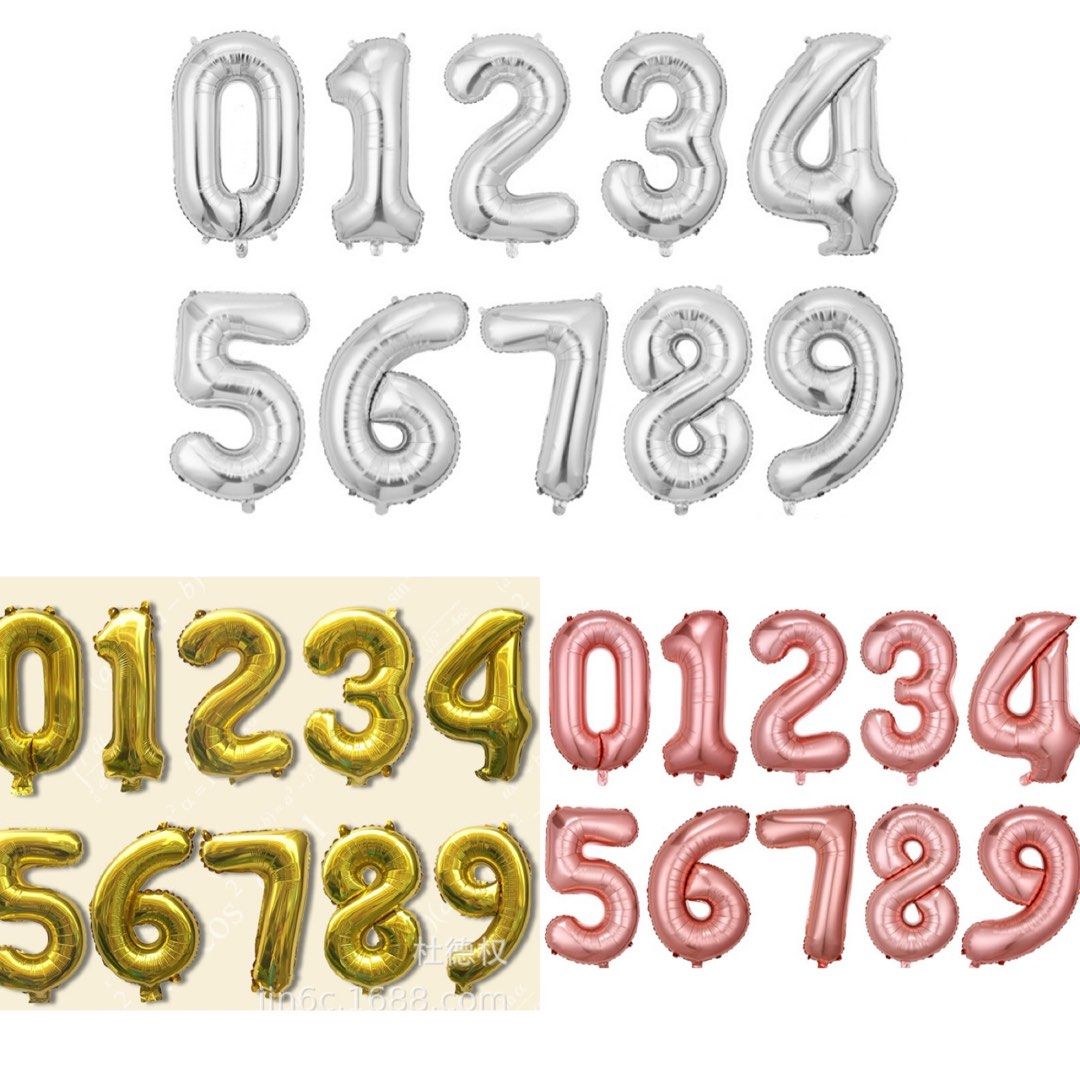 Foil Number Balloon | Birthday Party | Event | Celebration, Hobbies ...