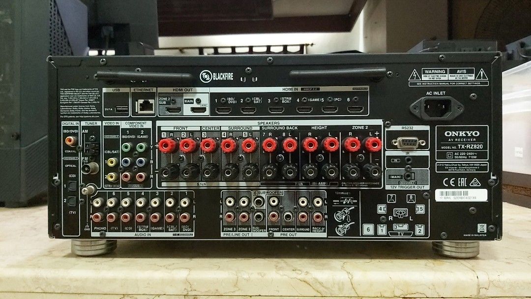 ONKYO Home Theater Receiver RZ-820, Audio, Soundbars, Speakers ...