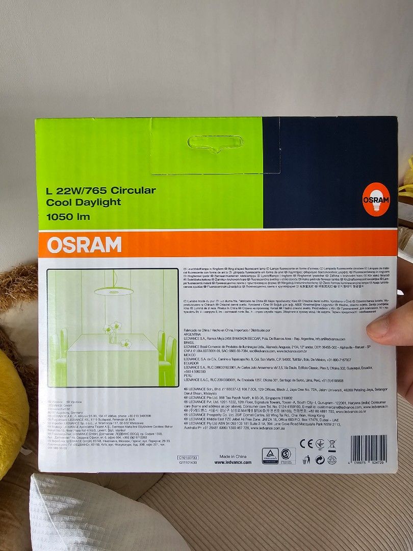 OSRAM L22W/765 circular light cool daylight 1050 lm FREE with starter ...