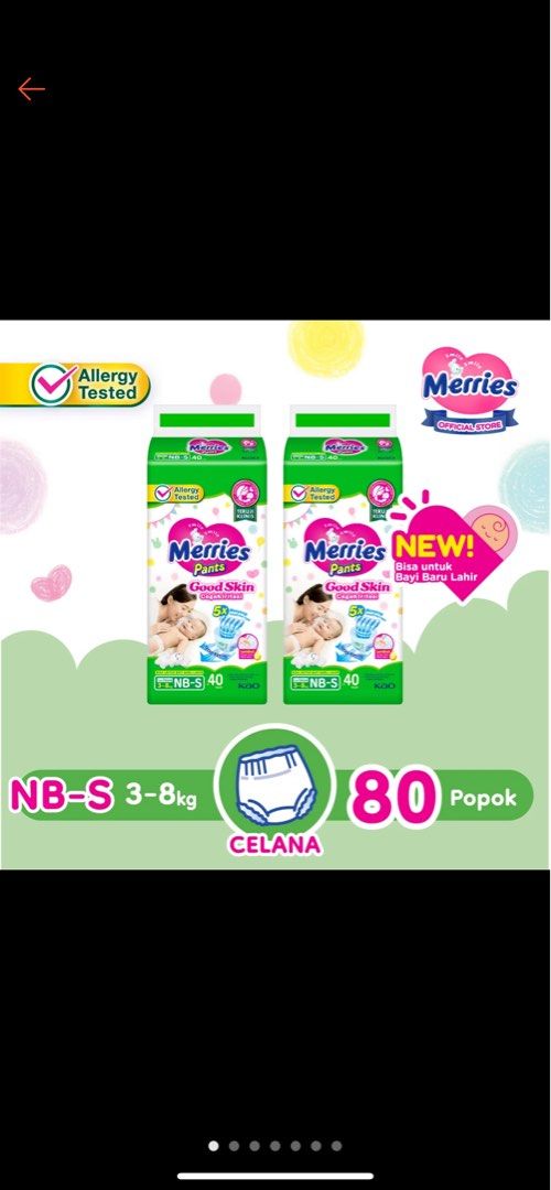 pampers merries nb - s, Bayi & Anak, Lainnya di Carousell
