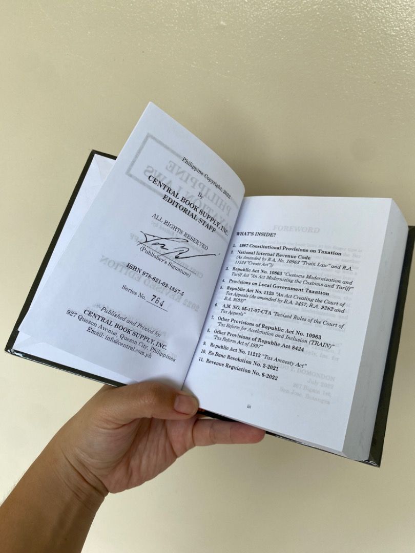 Philippine Taxation Laws 2022 Codal by Central Books, Hobbies & Toys ...