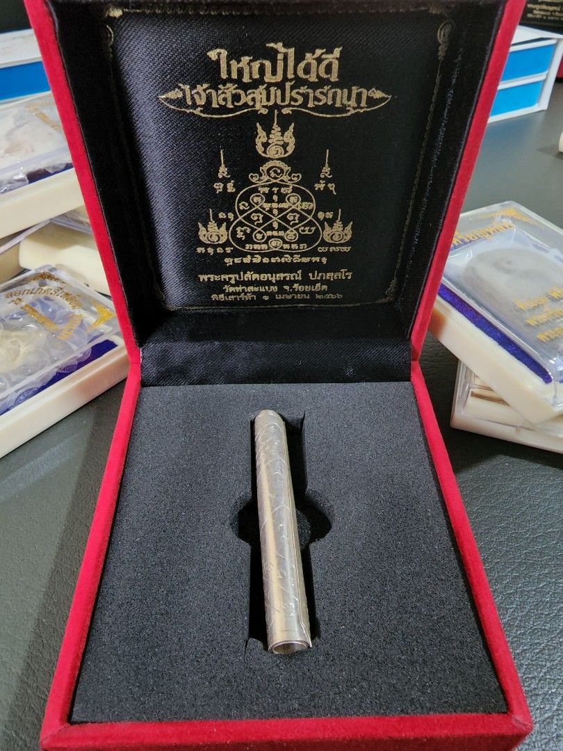 Phra Ajarn Tom Silver takrut BE2566, Hobbies & Toys, Memorabilia ...