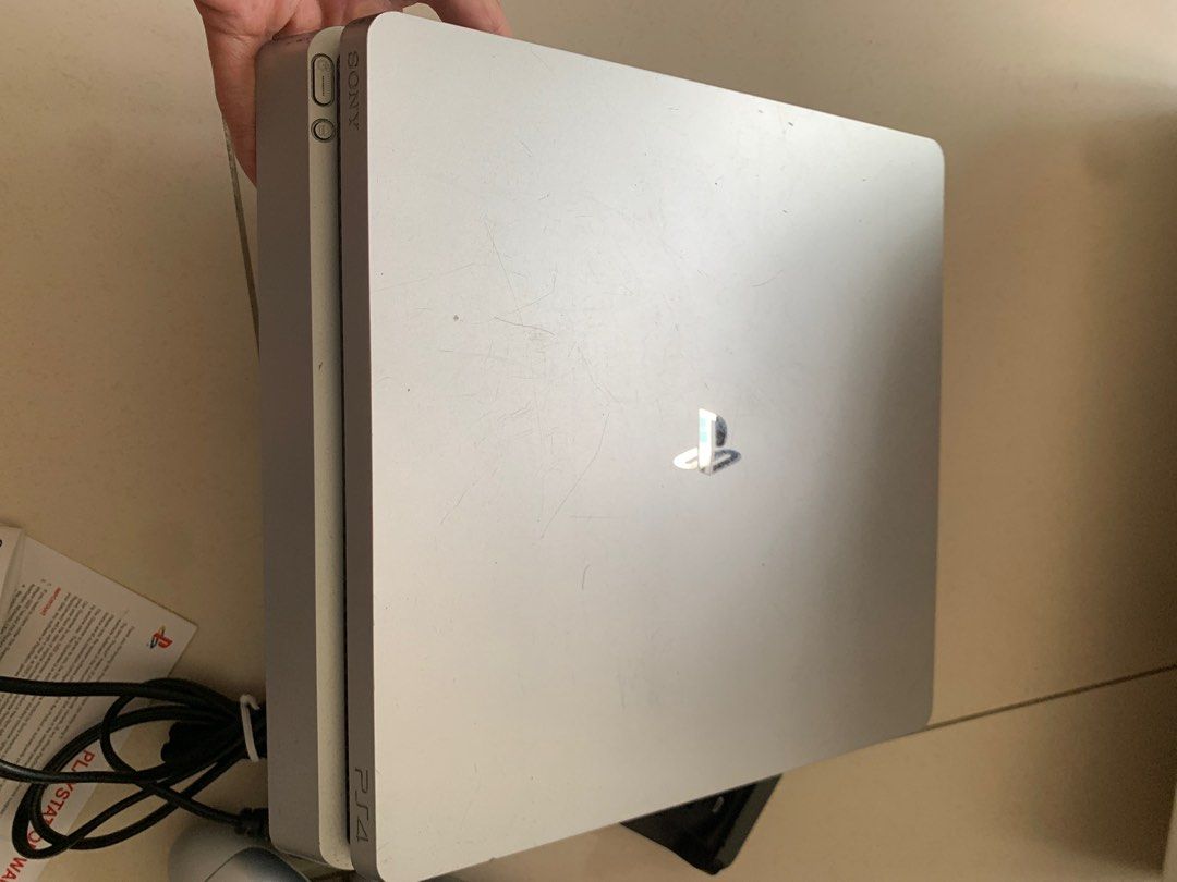 PlayStation PS4 Slim 500gb Silver Edition (Free Demon Slayer Game ...