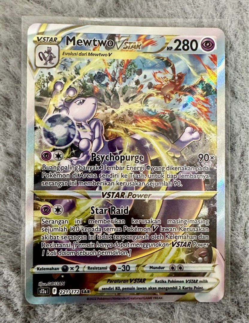 Pokemon Card - Mewtwo Vstar SAR/SIR Indonesian Vstar Semesta VSU ...