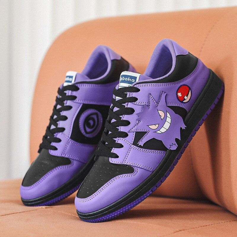 Pokemon Gengar Cute Cartoon Men Running Shoes Zapatillas Hombre Lace Up ...