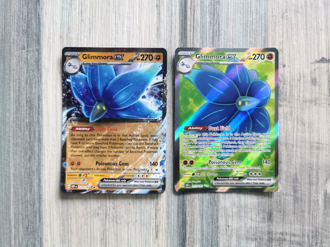 Pokemon TCG Glimmora Ex Set Obsidian Flames, Hobbies & Toys, Toys ...