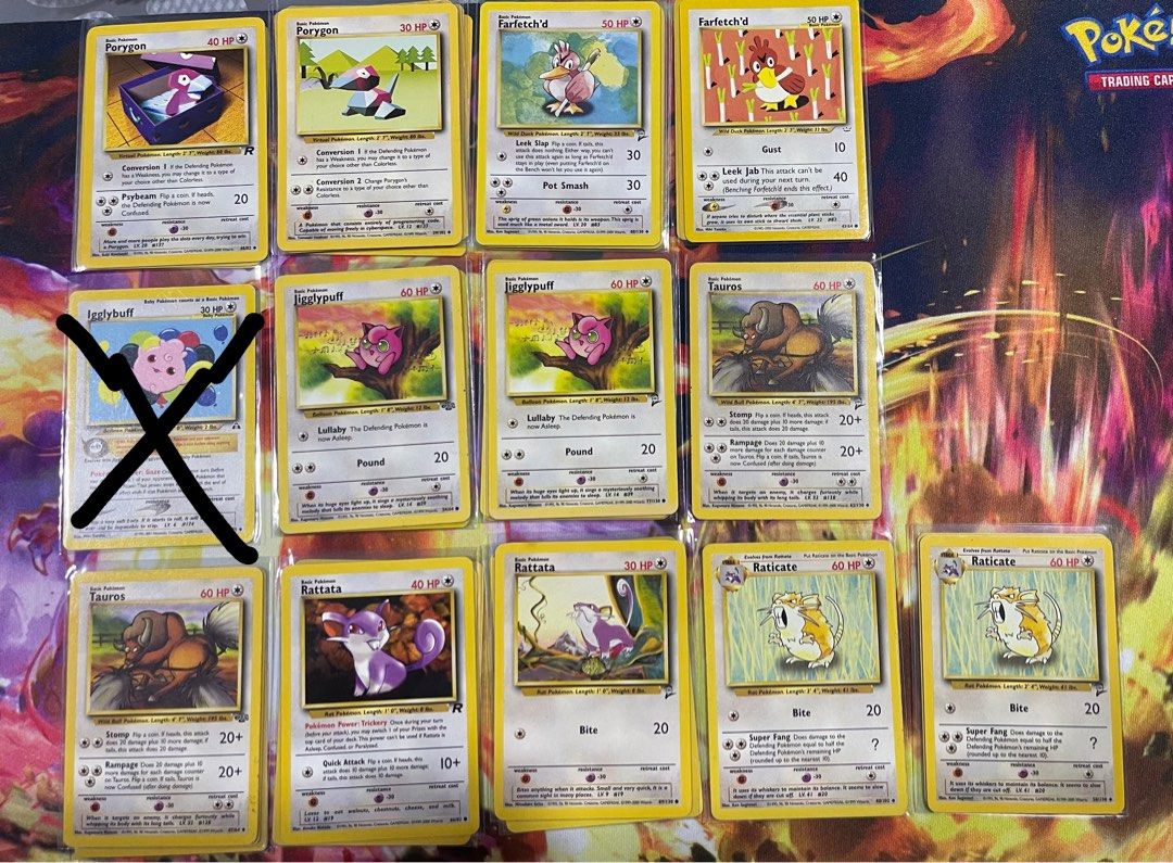 Pokemon TCG WOTC Vintage Commons / Uncommons (Base Set, Base Set 2, Jungle, Fossil, Team Rocket ...