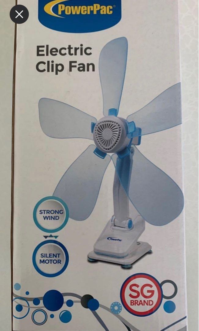 PowerPac Electric Clip Fan with Silent Motor (PPC603), Furniture & Home ...
