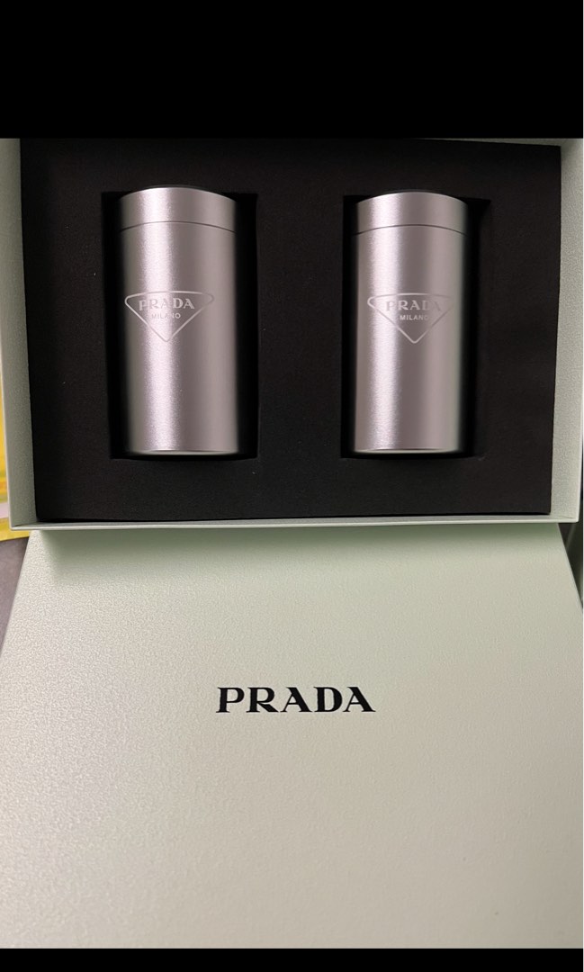 Prada special VIP gift with cold brew tea bags inside the tin ...