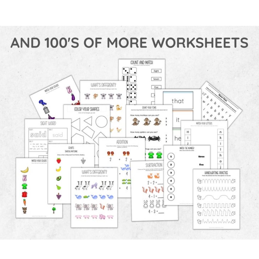 Preschool Pre-K + Kindergarten Learning Bundle | 2000+ Page | Activity ...