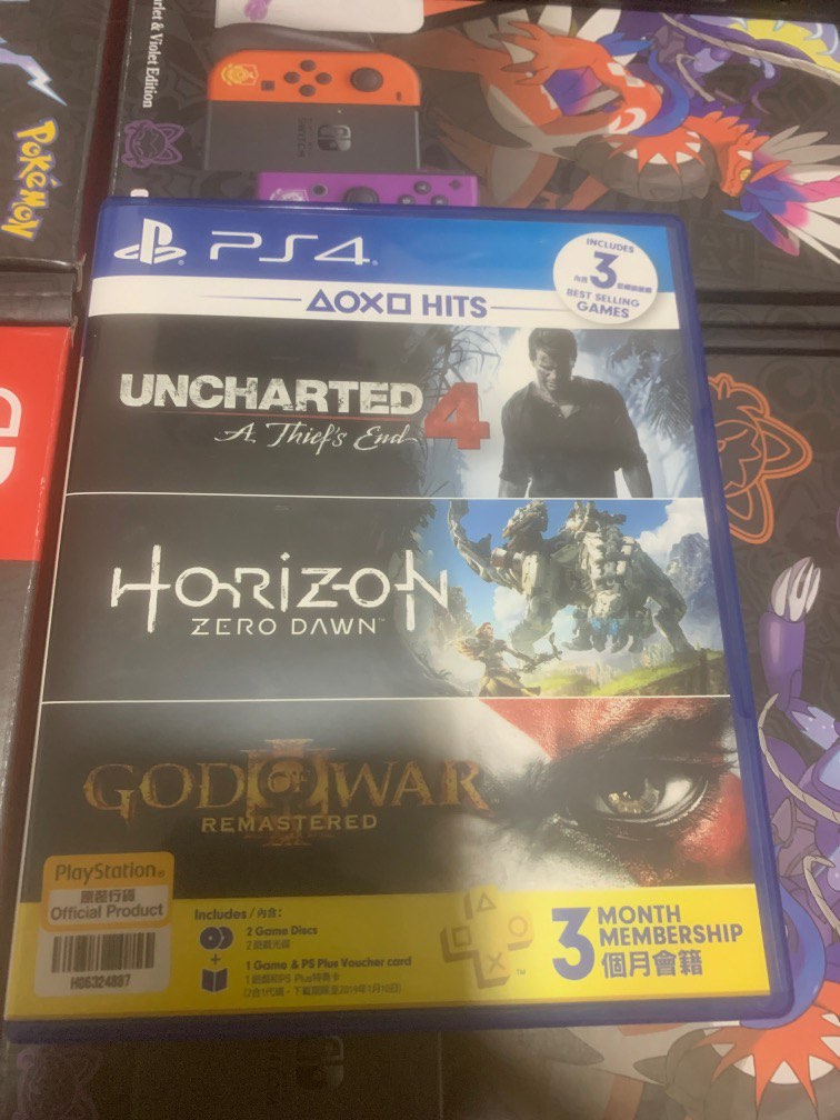 PS4 Games Unchartered 4 + horizon dawn, Video Gaming, Video Games ...