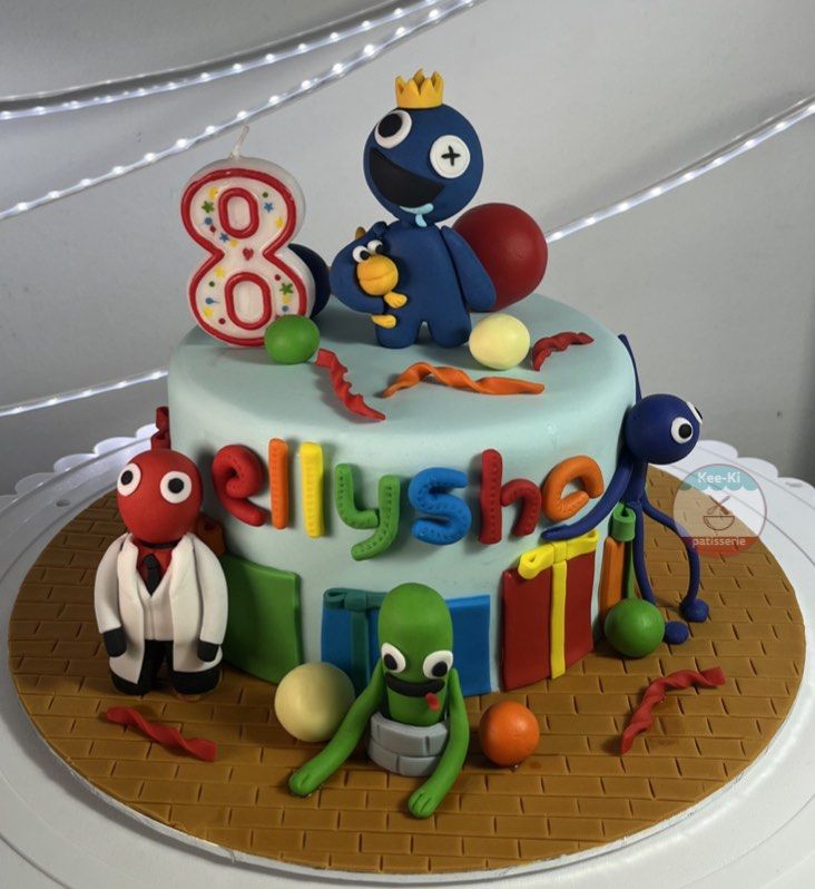 Rainbow friends customised cake, Food & Drinks, Homemade Bakes on Carousell