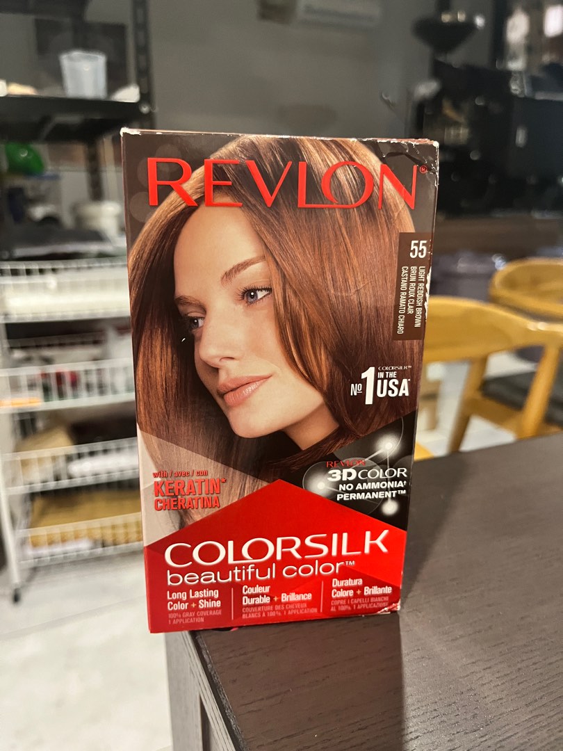 Revlon Colorsilk Beautiful Hair cat rambut 55 light reddish brown ...