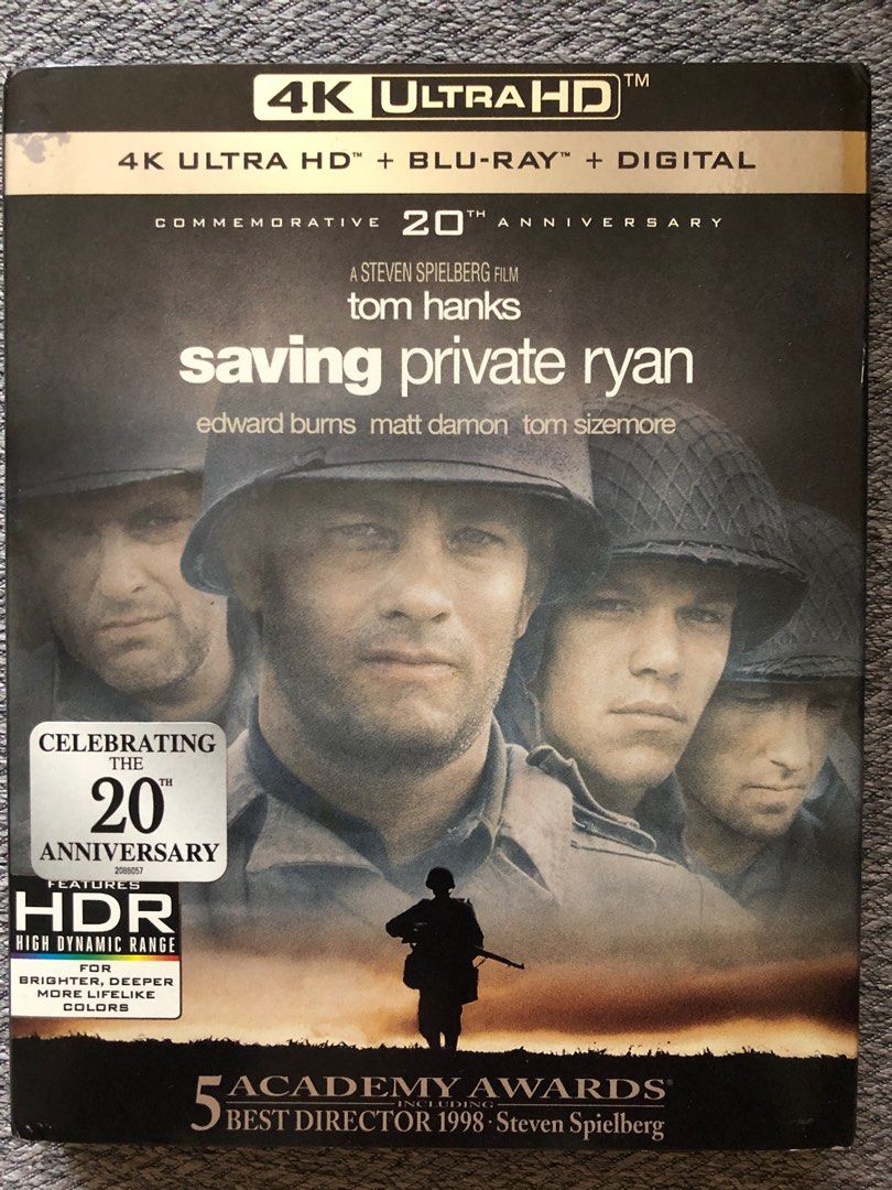 SAVING PRIVATE RYAN 4K UHD BLU RAY WITH SLIPCASE, Hobbies & Toys, Music & Media, CDs & DVDs on ...