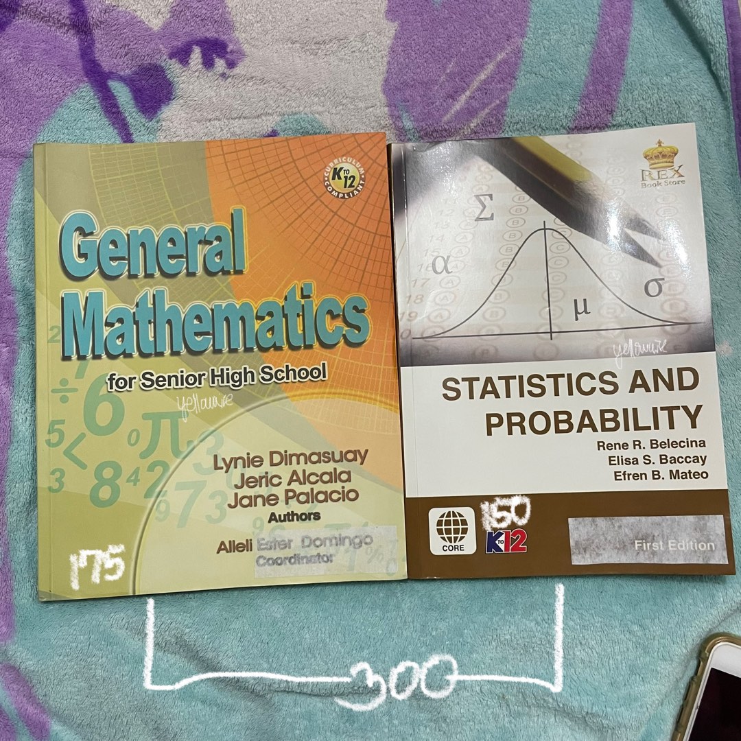 SHS General Mathematics and Statistics and Probability Books, Hobbies ...