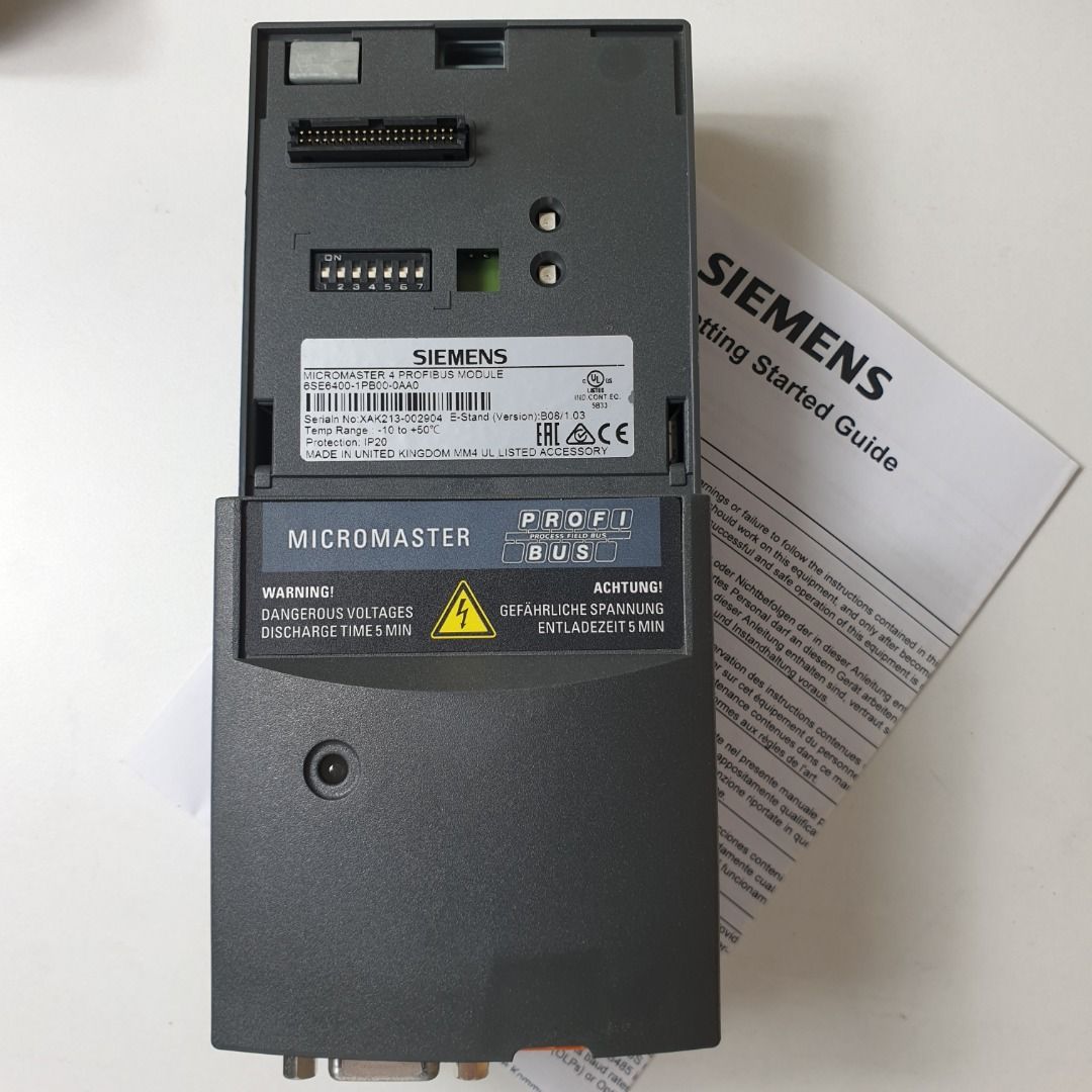 Siemens 6SE6400-1PB00-0AA0 Micromaster 4 Profibus Module, Commercial ...