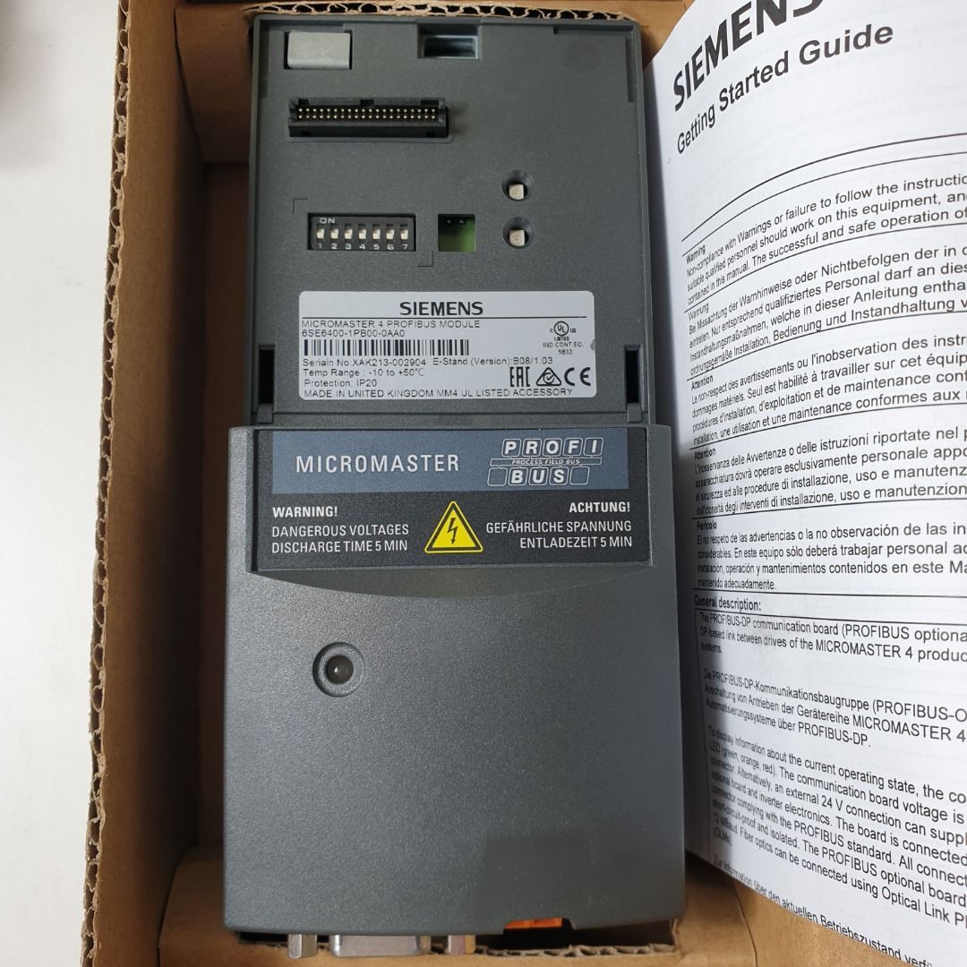 Siemens 6SE6400-1PB00-0AA0 Micromaster 4 Profibus Module, Commercial ...