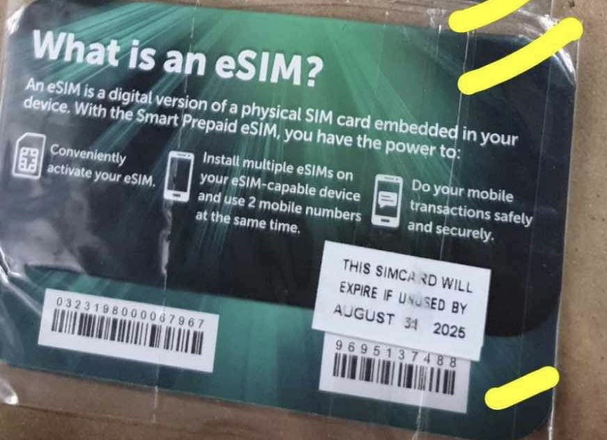 Smart Prepaid Philippines eSim with Vanity Number (88), Mobile Phones ...