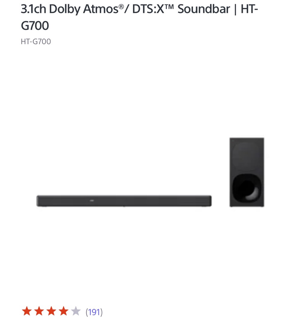 Sony HT-G700 3.1 Dolby Atmos, Audio, Soundbars, Speakers & Amplifiers ...