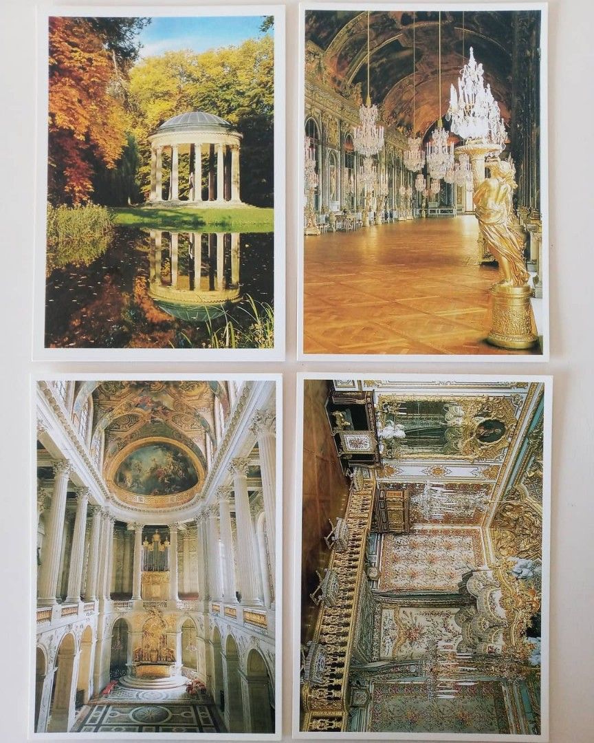 Souvenir Postcards from the Palace of Versailles, photos of the inside ...