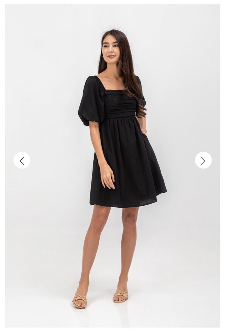 STEPHANIE PLEATED CHEST MINI DRESS, Women's Fashion, Dresses & Sets ...