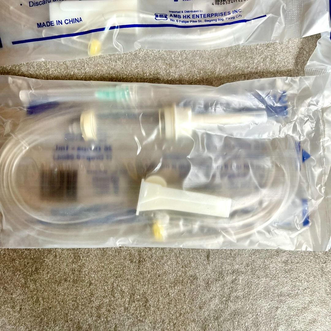 STERILE IV INFUSION SET WITH NEEDLE / MACROSET PHP20, Beauty & Personal ...