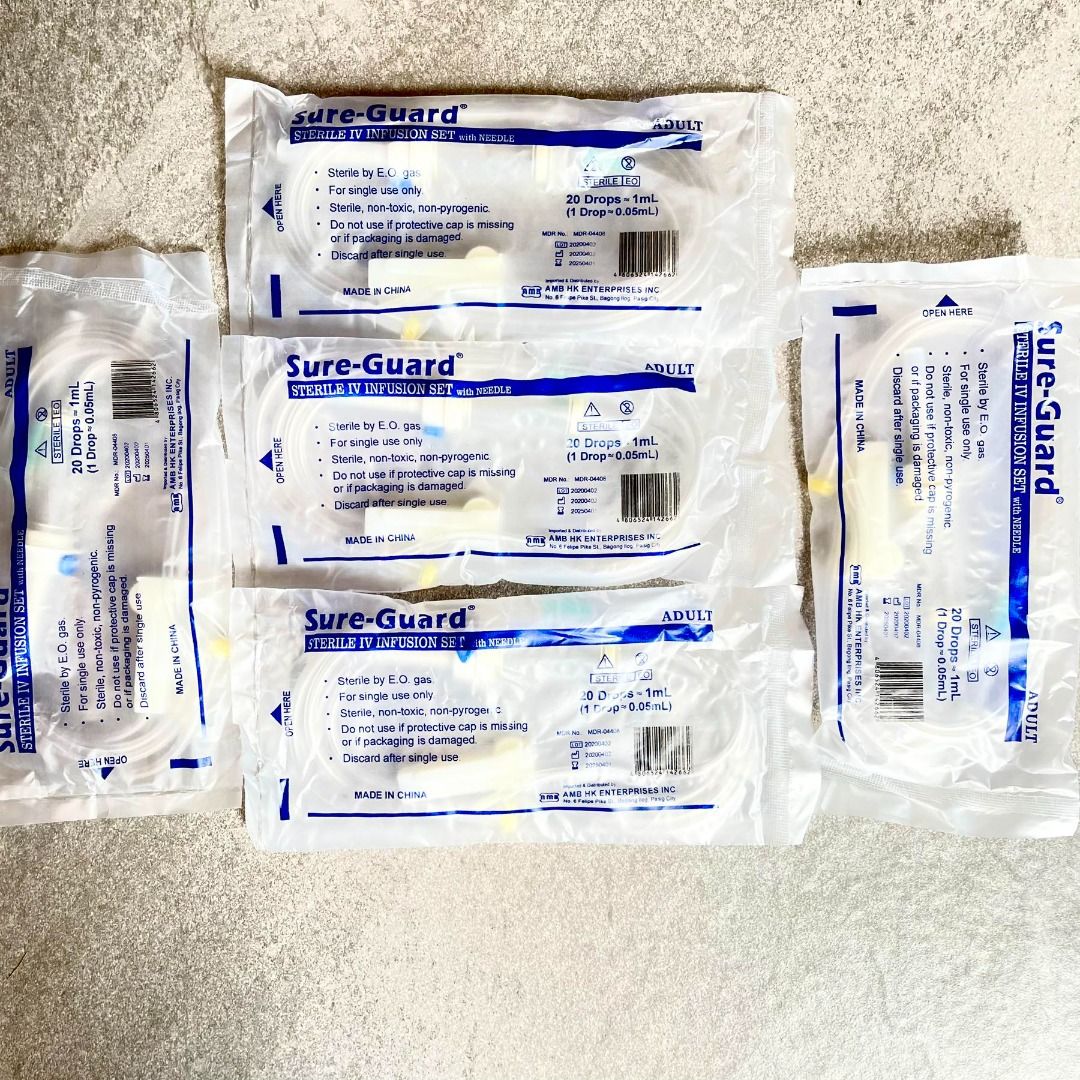 STERILE IV INFUSION SET WITH NEEDLE / MACROSET PHP20, Beauty & Personal ...